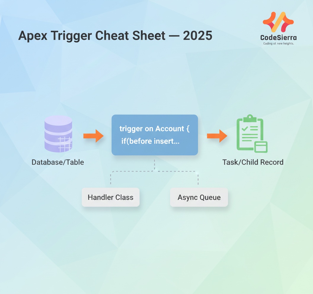 Apex Trigger Cheat Sheet — Master Triggers in Salesforce (2025) – SFDC ...